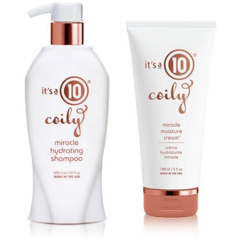 It's A 10 Ten Coily Miracle Hydrating Shampoo (10 Oz) & Moisture Cream ...
