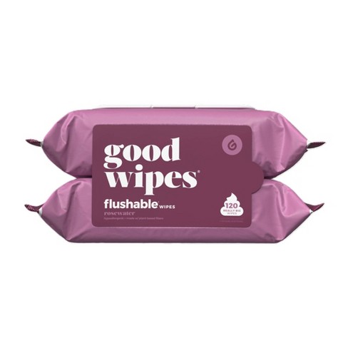 Goodwipes Rosewater Flushable Wipes 2pk 60ct Target