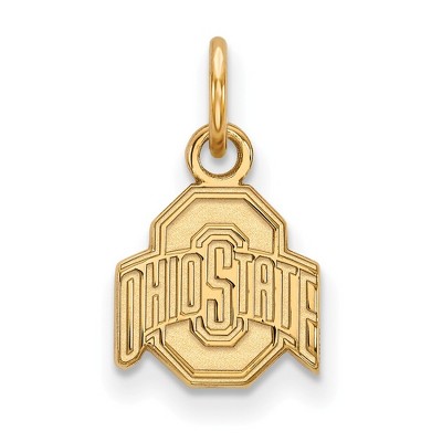 Black Bow Jewelry 14k Yellow Gold Plated Sterling Silver Ohio State ...