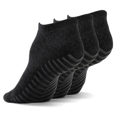 Gripjoy Women's Low Cut Socks With Grips (pack Of 3), Black : Target
