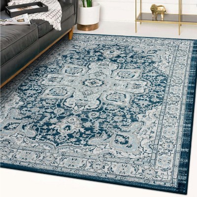 Luxe Weavers Oriental Medallion Floral Area Rug, 5x7, Ivory : Target