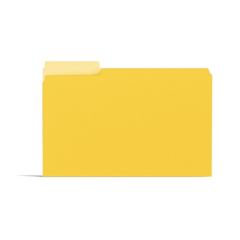 Myofficeinnovations Colored Top-tab File Folders 3 Tab Yellow Letter ...