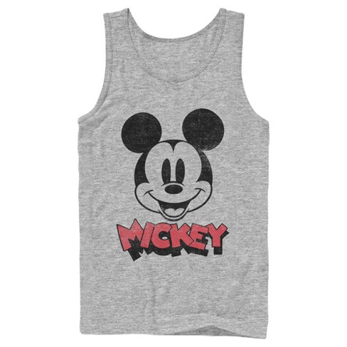 Men's Mickey & Friends Mickey Mouse Retro Headshot Tank Top - Athletic ...