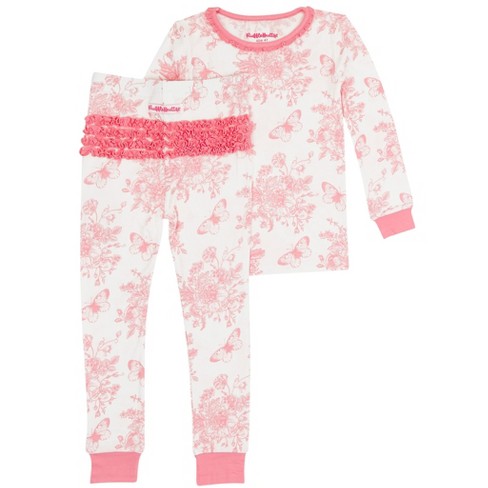 Rufflebutts Softsnooze Viscose From Bamboo Toddler Girls Ruffle Long ...