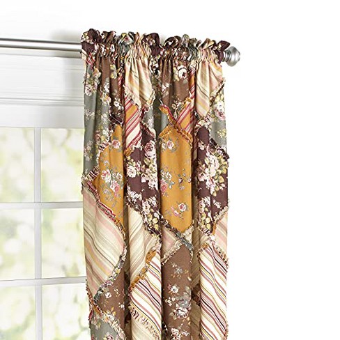 The Lakeside Collection Harvest Ragged Decorative Window Panel ...