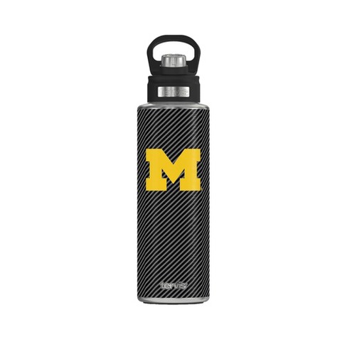 Ncaa Michigan Wolverines Carbon Fiber Wide Mouth Water Bottle - 40oz ...