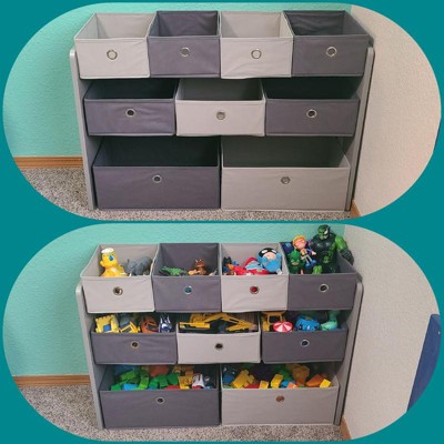 Kids' Toy Storage Organizer With 9 Collapsible Fabric Storage Bins ...