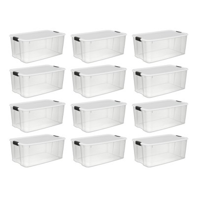 Sterilite 116 Qt Ultra Latch Box, Stackable Storage Bin With Lid ...