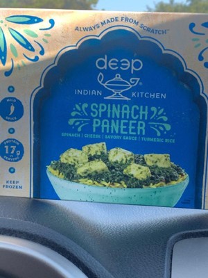 Deep Indian Gluten Free Frozen Spinach Paneer - 10oz : Target