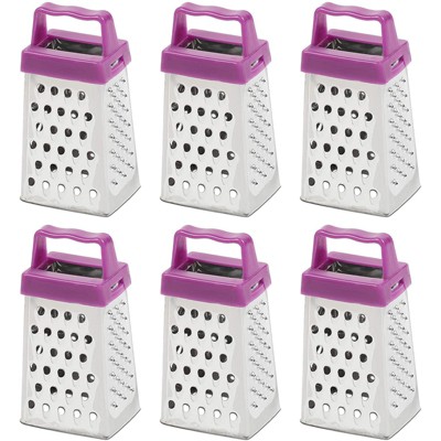 Juvale 6 Pack Mini Box Grater Stainless Steel Cheese Grater (1.5 X 2.9 ...