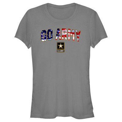 Junior's US Army Go Army Patriotic Logo T-Shirt : Target