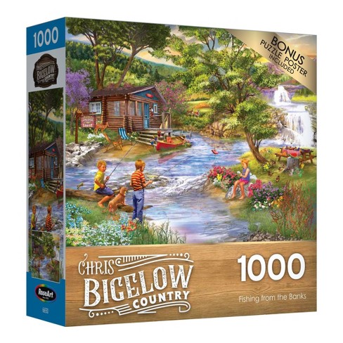 Cra-z-art Chris Bigelow 1000 Pc Jigsaw Puzzle Fishing From The Banks ...