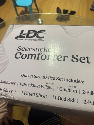 10 Piece King Complete Bed Set With Deep Pocket Sheets & Pillow Cases ...