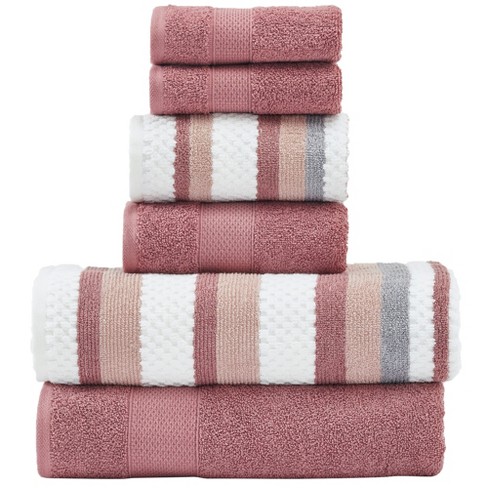 Modern Threads Pax 6 Piece Jacquard 100% Cotton Bath Towel Set ...