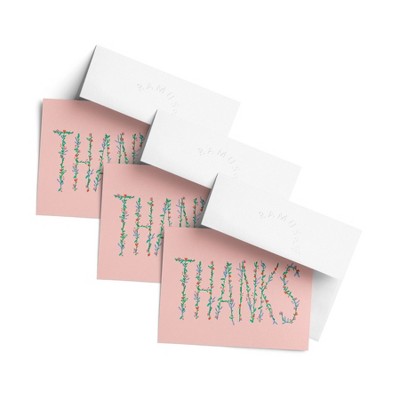 Thank You Greeting Card Pack (3ct) "thanks Pink" By Ramus & Co : Target