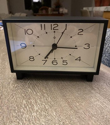 6" Rectangle Mantel Clock Black - Threshold™ : Target