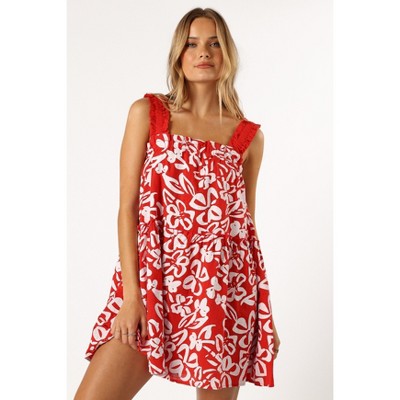 Elena Mini Dress - Red Floral L : Target