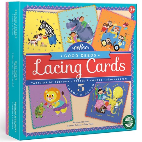 Eeboo Good Deeds Lacing Cards/ Set Of 5 Cards/ Ages 5+ : Target