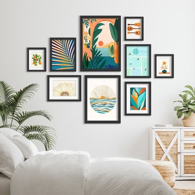 (set Of 6) Framed Prints Gallery Wall Art Set By Modern Tropical By ...