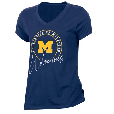 Ncaa Michigan Wolverines Women's V-neck T-shirt : Target