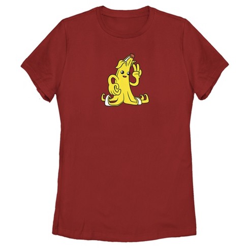 Women's Fortnite Peely Peace Sign T-shirt - Red - Large : Target