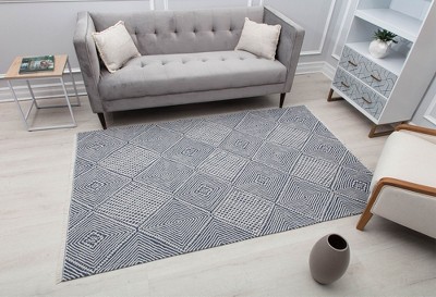 Rugs America Andres Sn60a Tidal Wave Geometric Vintage Navy Area Rug, 2 ...
