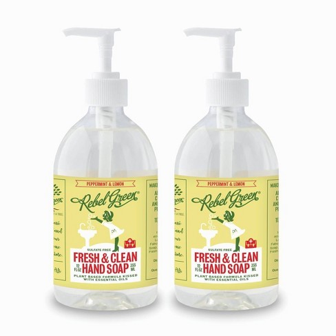 Rebel Green Hand Soap - Peppermint Lemon - 24 Fl Oz//2ct : Target