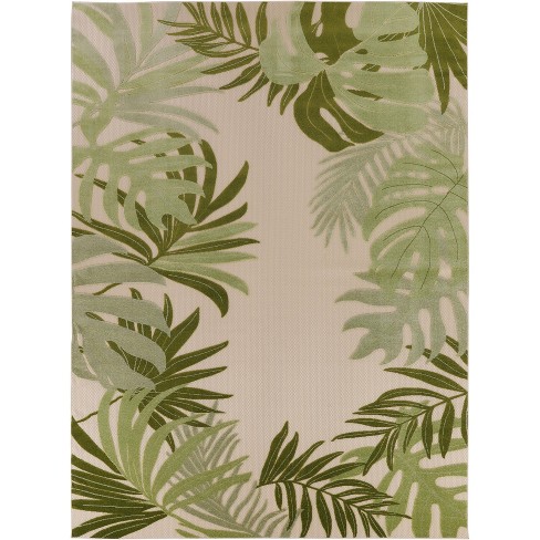 Nourison Aloha Tropical Flatweave High-low Indoor Outdoor Rectangle Rug ...