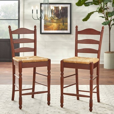 Set Of 2 24" Ladder Back Counter Height Barstools - Buylateral : Target