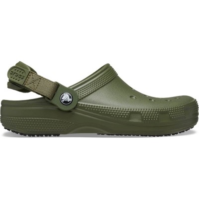 Crocs Adult Classic Slip Resistant Work Clogs, W8/m6, Army Green : Target