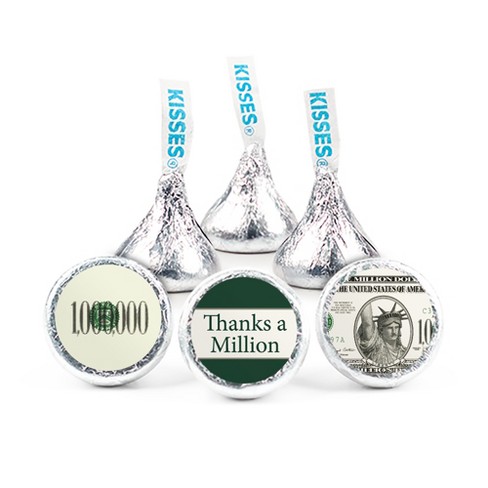 100 Pcs Thank You Candy Party Favors Thanks A Million Milk Chocolate ...