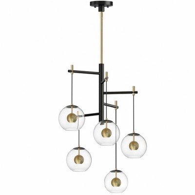 Et2 Lighting Nucleus 5 - Light Pendant In Black/natural Aged Brass : Target