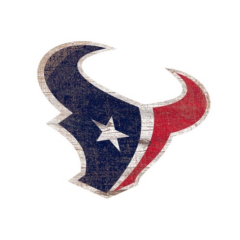 Nfl Houston Texans Distressed Logo Cutout Sign : Target