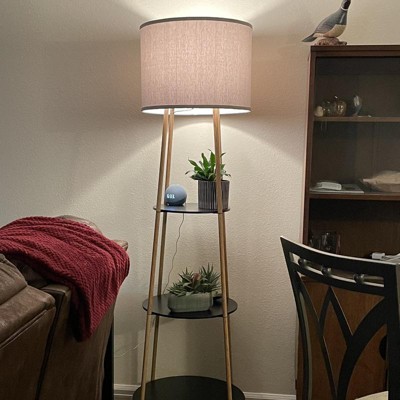 Shelf Floor Lamp Black/natural - Threshold™ : Target