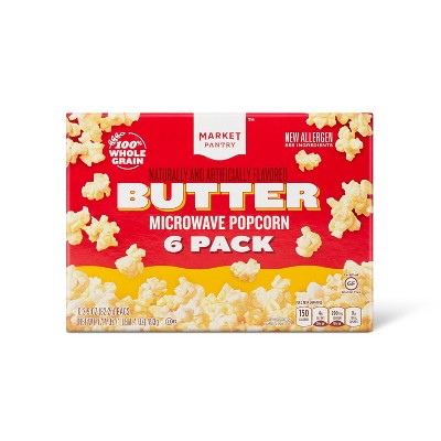Butter Microwave Popcorn - 6ct - Market Pantry™ : Target