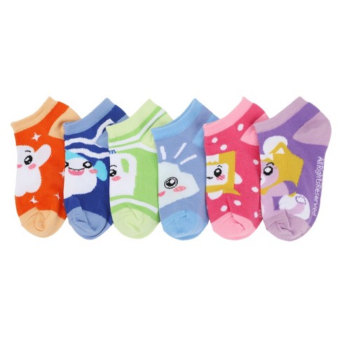 Lankybox Characters 6-pack Of Boys Ankle Socks : Target