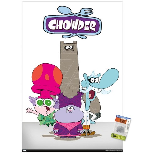 Trends International Chowder - Group Unframed Wall Poster Print Clear Push Pins Bundle 22.375" X ...