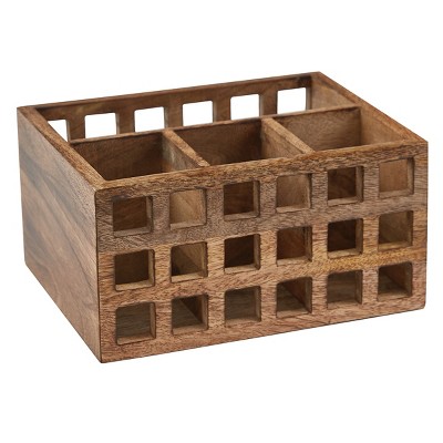 Split P Urban Farmhouse Modern Wood And Metal Utensil Caddy : Target