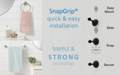 3pc Modern Bath Hardware Set Brushed Nickel - Threshold™ : Target