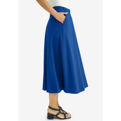 Jessica London Soft Ease Midi Skirt - 34/36, Dark Sapphire : Target