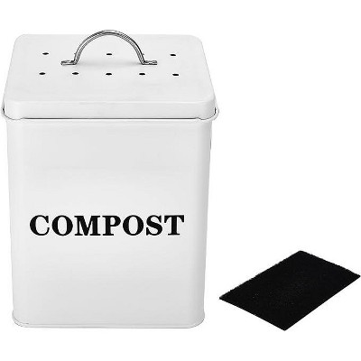 Auldhome Design 1.3 Gal Kitchen Compost Bin For Countertop; Composting ...