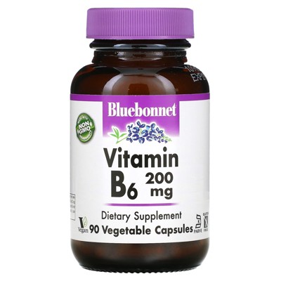 Bluebonnet Nutrition Vitamin B6, 200 Mg, 90 Vegetable Capsules : Target