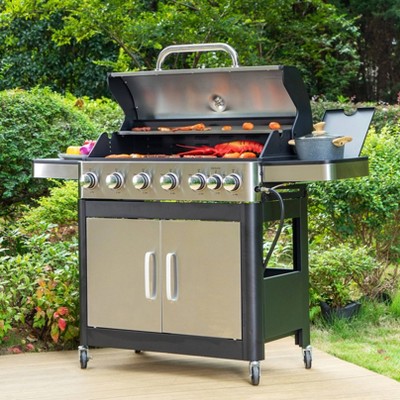 Nexgrill 5 Burner Evolution Gas Grill With Side Burner & Infrared ...