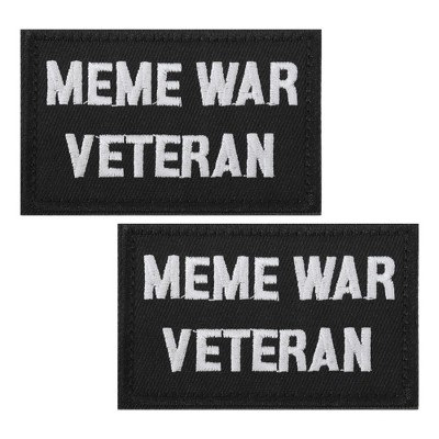 Unique Bargains Letter Pattern Patches Embroidered Badge Black White 2 ...