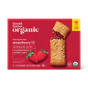 Organic Strawberry Fruit & Grain Snack Bars Value Pack - 20.8oz/16ct ...