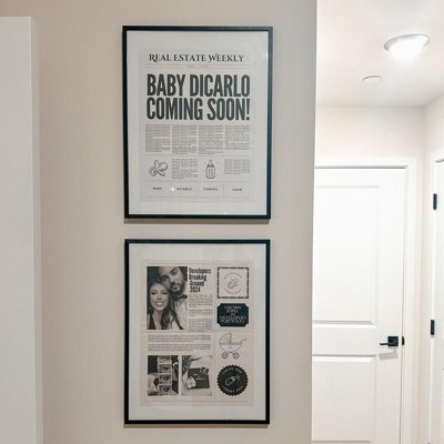 27" X 40" Matted To 24" X 36" Elevated Aluminum Poster Frame Black ...