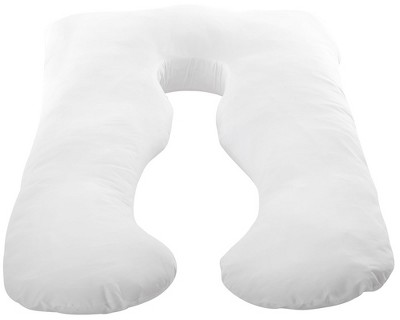 Cheer Collection Hypoallergenic U-shape Body Pillow With Zippered Cover ...