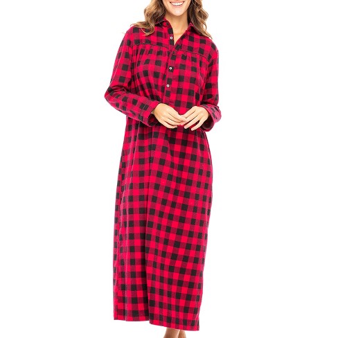 Alexander Del Rossa Women's Classic Winter Nightgown Sleep Dress With ...