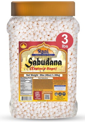 Sabudana (tapioca / Sago) Pearls - 48oz (3lbs) 1.36kg - Rani Brand ...