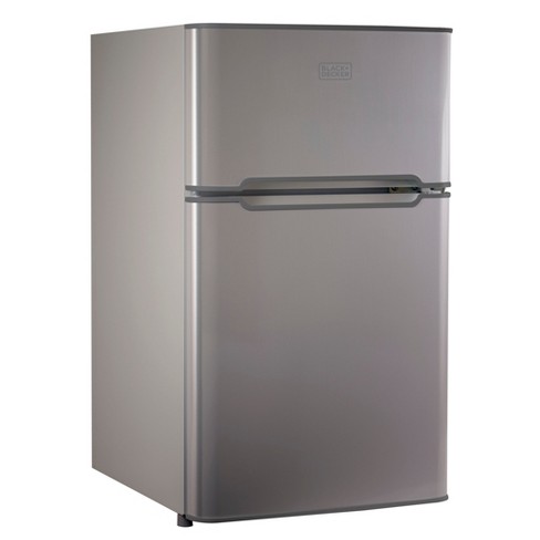 Black+decker 2 Door Refrigerator 3.1 Cu. Ft. With True Freezer, Silver ...